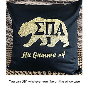 4-Pack 100% Cotton Comfortable Solid Decorative Throw Pillow Case,Thmyo Square Cushion Cover Pillowcase Sublimation Blank Pillow Covers Christmas DIY Throw Pillowcase for Sofa(18x18inch/45x45cm,Black)