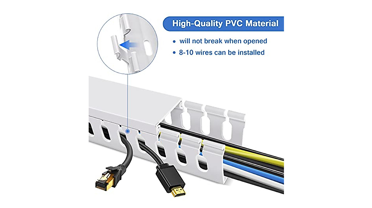 Cable Duct Management Raceway Kit, 31.4" (2 x 15.7) Server Rack Cable ...