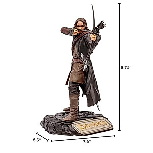 McFarlane Toys - WB 100: Aragorn (The Lord of The Rings) Movie Maniacs, 6in Posed Figure