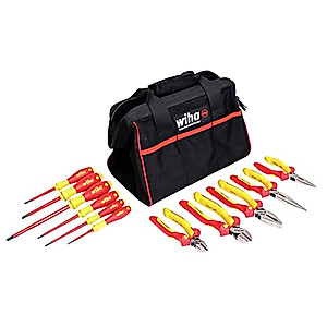 Wiha 32977 11 Piece Master Electrician's Insulated Tool Set In Canvas Tool Bag.