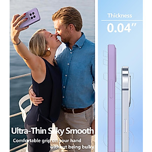 Wousunly Compatible with Huawei Mate 50 Pro Case Silicone Liquid Dark Green, Soft Smooth Touch Huawei Mate 50 Pro Phone Case Silicone Shockproof Thin Cover (Purple)