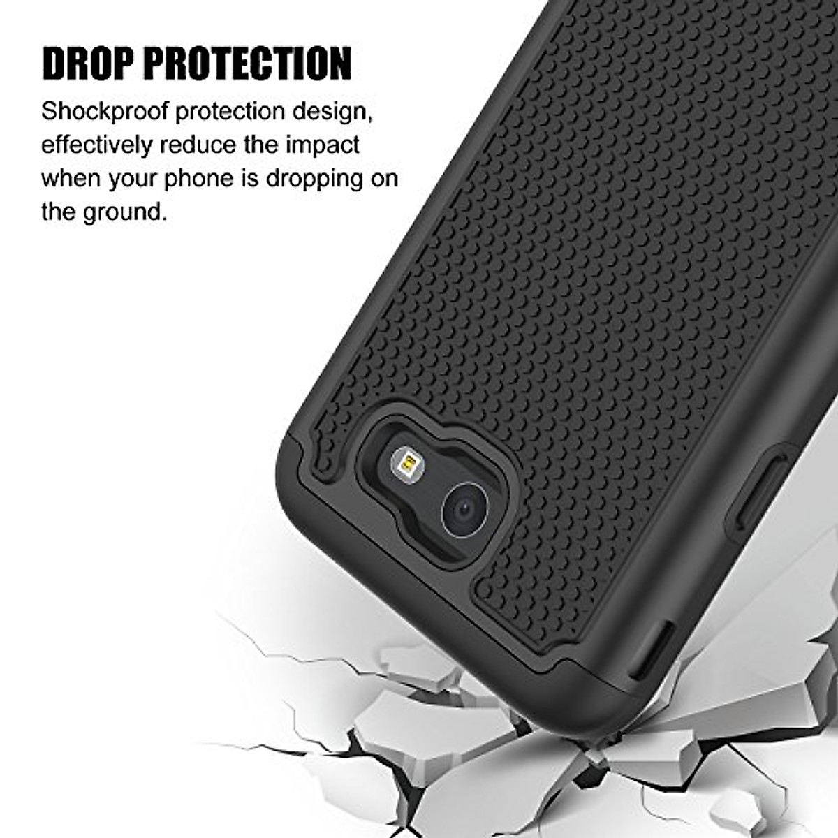 SYONER Shockproof Phone Case Cover for Samsung Galaxy J7 V 2017 (1st Gen)/ Galaxy J7 2017 / Galaxy J7 Prime/Galaxy J7 Perx/Galaxy J7 Sky Pro/Galaxy Halo[Black]