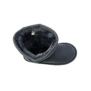 REDVOLUTION New Kids Classic Snow Boots Faux Fur Midcalf Outdoor Boots (Big Kid) (430 Grey, numeric_4)