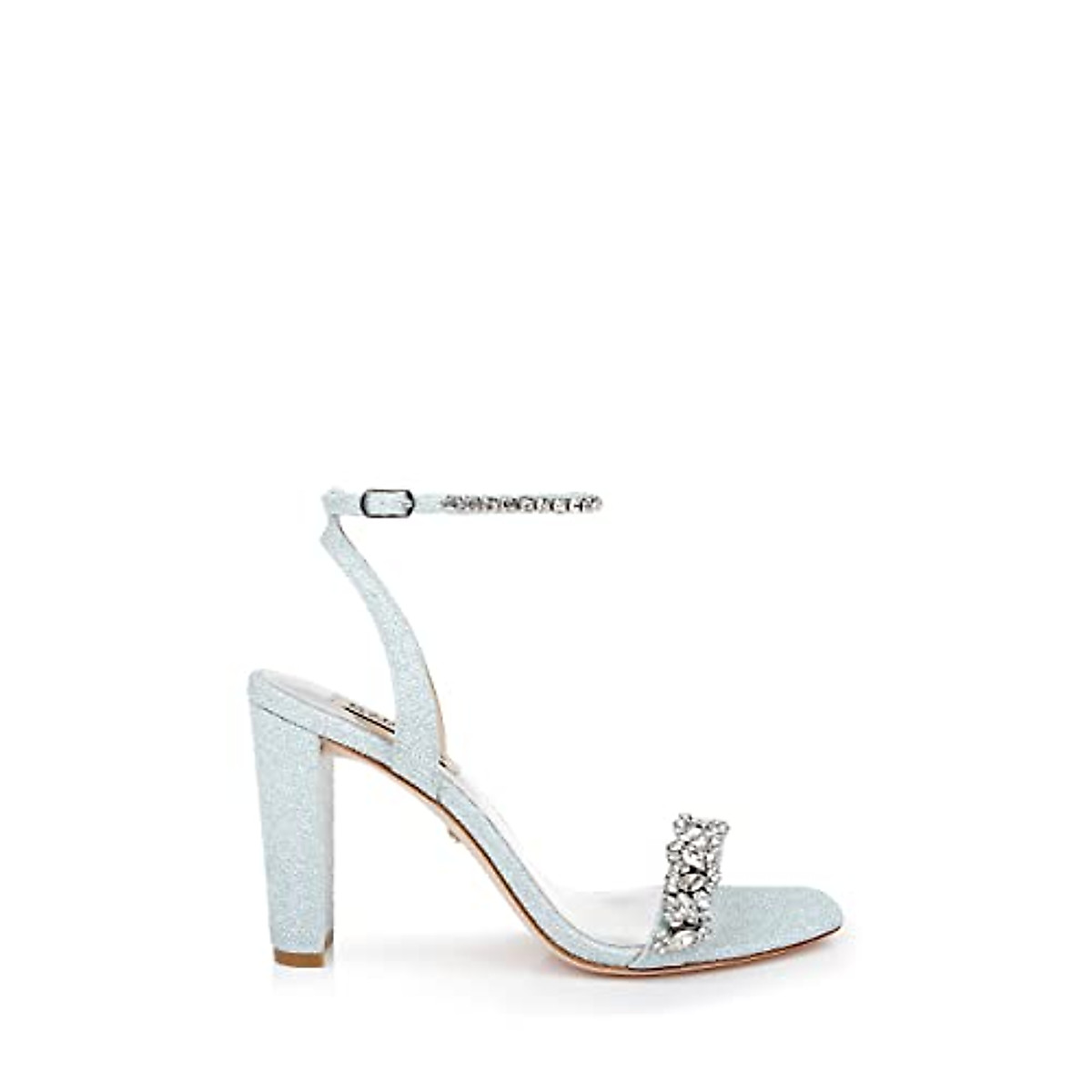 Badgley Mischka Women's TASMINE Heeled Sandal, Soft Blue, 9