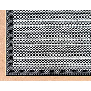 Unique Loom Outdoor Border Collection Area Rug - Checkered (9' x 12' Rectangle, Gray/ Black)
