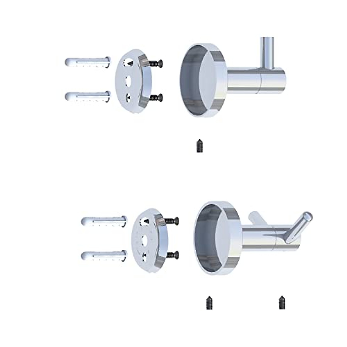 Towel Hooks for Bathrooms, 2 Pack 304 Stainless Steel Heavy Wall Hooks Towel Holder Coat Hooks for Bathroom & Kitchen, Modern Style Wall Mounted, Lifetime Use