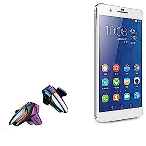 BoxWave Gaming Gear Compatible with Honor 6 Plus (Gaming Gear by BoxWave) - Touchscreen QuickTrigger, Trigger Buttons Quick Gaming Mobile FPS for Honor 6 Plus - Jet Black