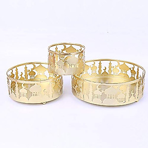 Crazy Night Islam Eid Mubarak Pendant DIY Castle Three-piece set Tray Ramadan Activities Party Decoration Food Storage Container