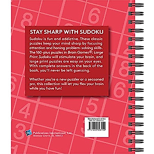 Brain Games - Sudoku Large Print (Red)