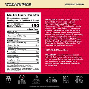 BSN SYNTHA-6 Whey Protein Powder with Micellar Casein, Milk Protein Isolate Powder, Vanilla Ice Cream, 48 Servings (Packaging May Vary)