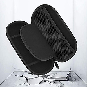 Protective Hard Case for PS Vita, Anti-Droop Case Cover Travel Organizer Carrying Bag with Screen Waterproof Shockproof Storage Protector for Sony Vita(Black) [video game]