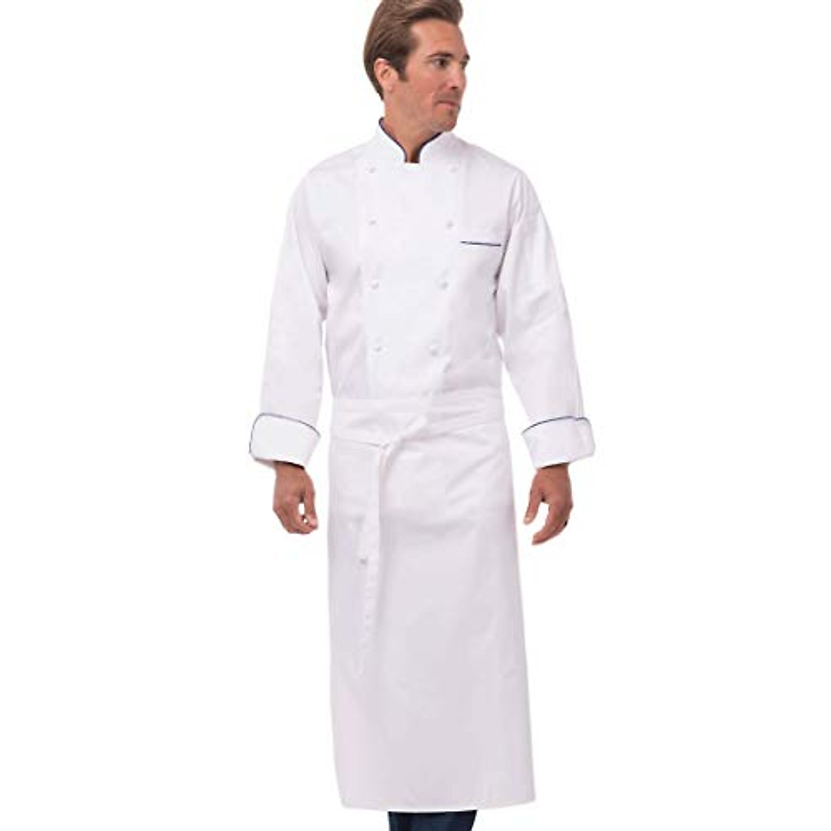 Chef Works Unisex Tapered Apron, White, One Size