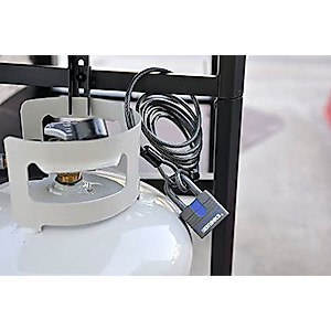 BRINKS - 6 ft x 1/4" Flexible Steel Loop Cable - Heavy Duty Vinyl Wrap for Corrosion Protection, Gray