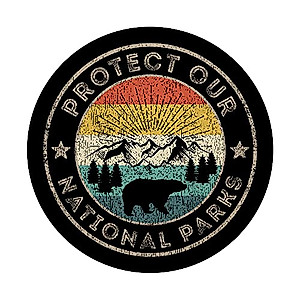 Protect Our National Parks Retro Hiking PopSockets Swappable PopGrip
