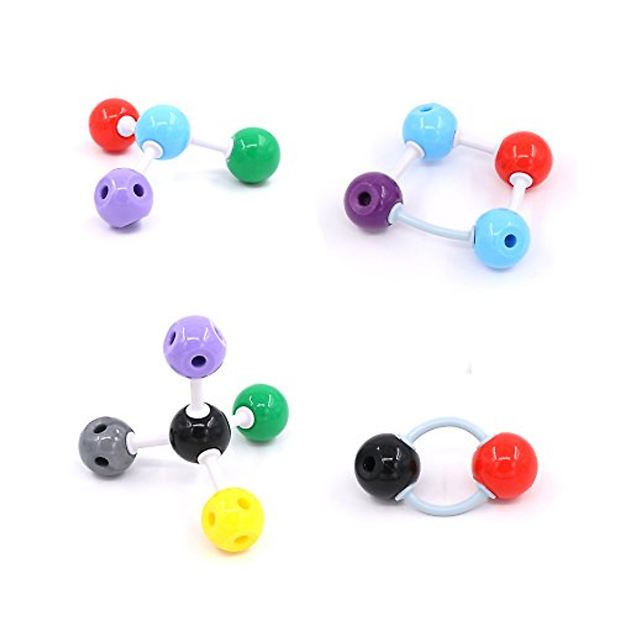 Swpeet 307 Pcs Molecular Model Kit for Organic and Inorganic Chemistry - Chemistry Molecular Model Student and Teacher Set - 126 Atoms & 30 Orbitals & 150 Links & 1 Short Link Remover Tool