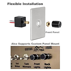 Acegoo 12V Dimmer Switch, RV Light Dimmer High Side PWM Dimming Switch for Boat Camper Trailer Van Truck Cars, Works with LED Light Fixture, Halogen, Incandescent, Strip Lights