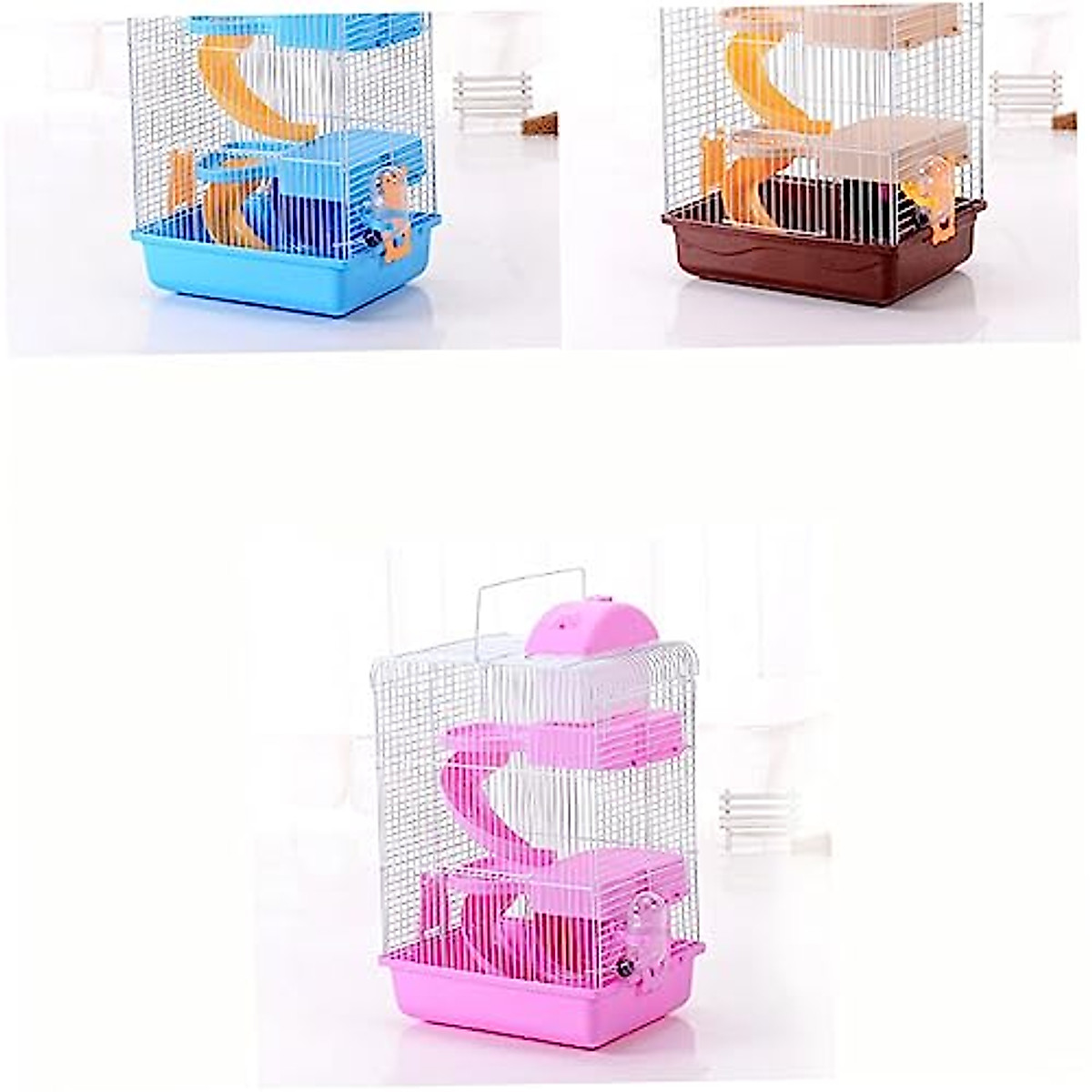 Abaodam Hamster Cage Hamster Cage Villa Cage for Small Pets Pet House Hamster Cage Guinea Pig Pet Cage Small Animals Kitchen Utensils Travel Heighten Pink Chinchilla Cage Pet Cage Pet Cage
