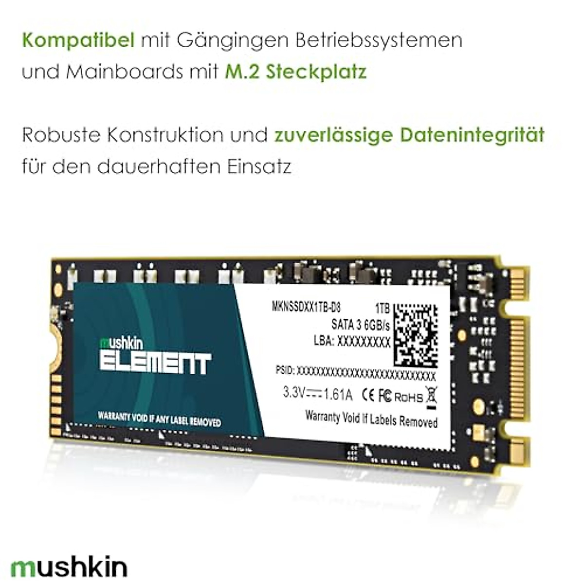 Mushkin SSD Element M.2 1TB PCIe Gen3x4 NVME