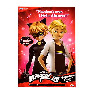 Miraculous Ladybug Superhero Secret Adrien with Cat Noir Outfit by Playmates Toys