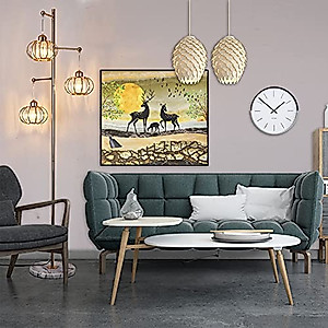 Hsyile KU300259 Industrial Style Crystal Tree Floor Lamp for Living Room,Bedroom,Office,Golden Floor Light,3 Lights