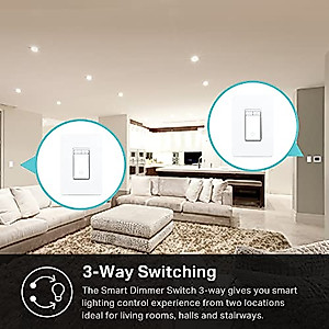 Kasa Smart 3 Way Dimmer Switch KIT, Dimmable Light Switch Compatible with Alexa, Google Assistant and SmartThings, Neutral Wire Needed, 2.4GHz, ETL Certified, No Hub Required (KS230 KIT) , White