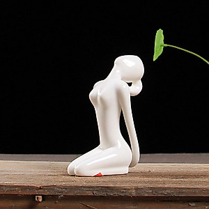 FLAMEER Ceramic Yoga Figure Statue Figurine Indoor Outdoor Home Garden Decoration Yoga Girl Statue Sculpture Memorial Statue - 10