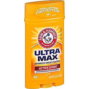 ARM & HAMMER ULTRAMAX Anti-Perspirant Deodorant Active Sport 2.60 oz ( Pack of 6)