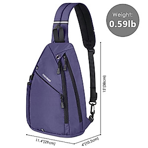 Sling Backpack Travel Shoulder Bag Lightweight Chest Daypack One Strap Crossbody Bags Camp Day Packs for Women and Men Hiking Accessories Large Navy Blue Dark Blue