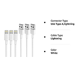 iPhone Charger AUNC 3PACK 6Feet Long Lightning to USB Charging Cable Fast Connector Data Sync Transfer Cord Compatible with iPhone 11 / Xs Max/X/8/7/Plus/6S/6/SE/5S iPad…