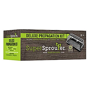 Super Sprouter Deluxe Propagation Kit for Starting Seeds or Cuttings, Includes Humidity Dome, Tray, Grow Light, and Booklet