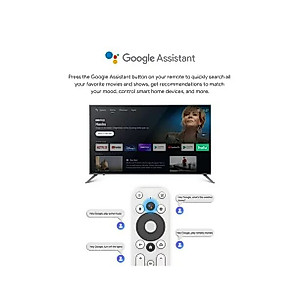 ONN Android TV 4K UHD Streaming Device with Voice Remote Control Google Assistant & High Speed HDMI Cable (100026240)