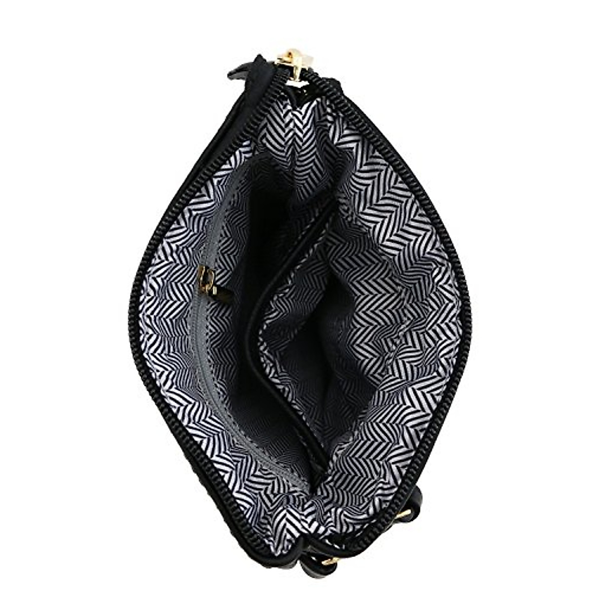 Isabelle Functional Multi Pocket Crossbody Bag (BLACK)