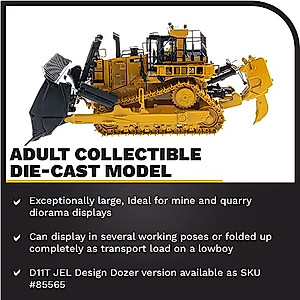 Diecast Masters 1:50 Caterpillar D11T CD Carrydozer | High Line Series Cat Trucks & Construction Equipment | 1:50 Scale Model Diecast Collectible | Diecast Masters Model 85567
