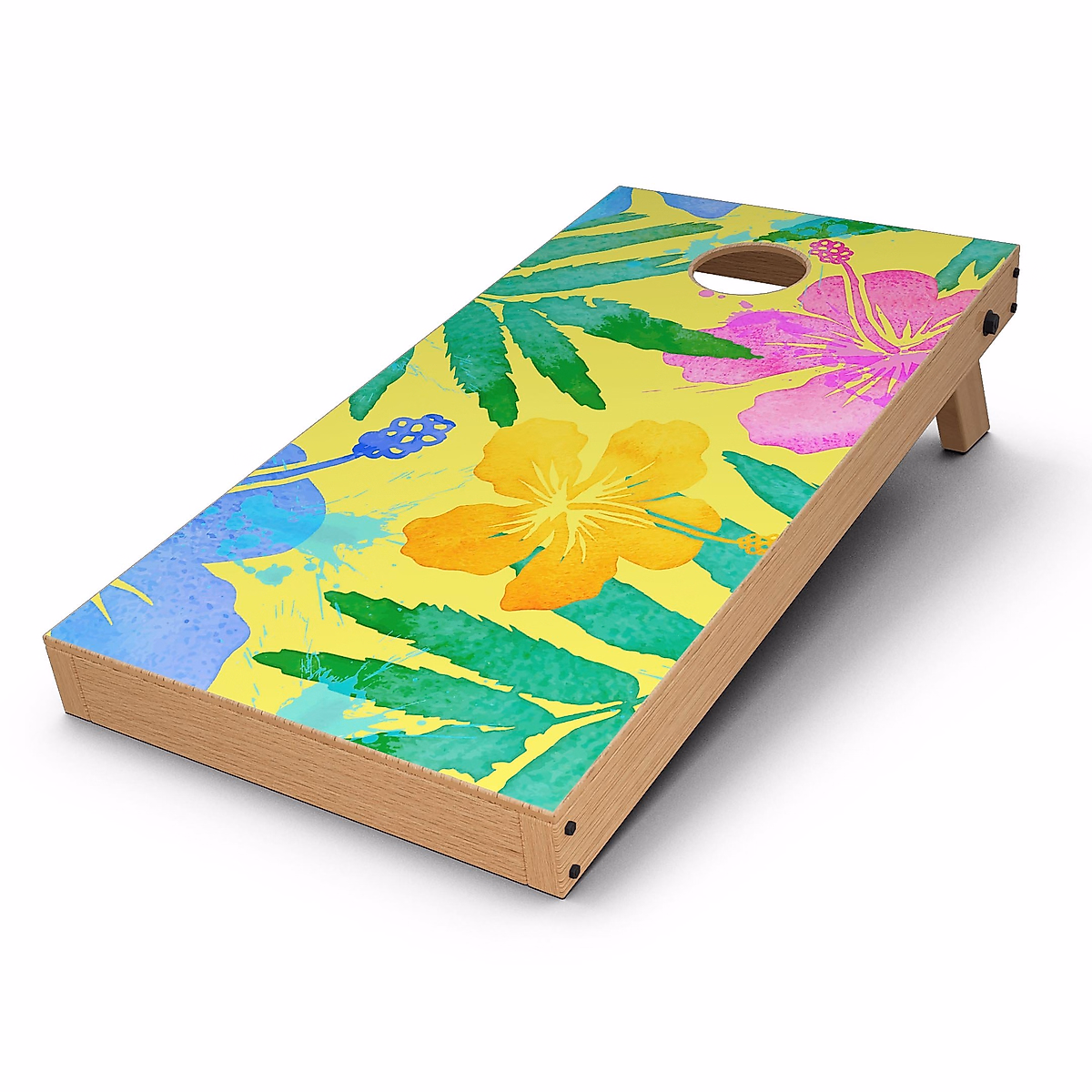 Design Skinz Summer Tropical Skin Set for Cornhole (Skin Only) - Tropical Fluorescent v2