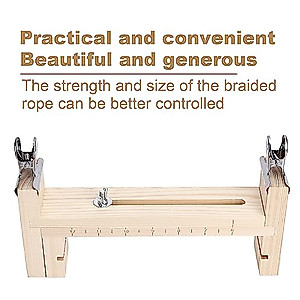 Homepatche Bracelet Maker Rack,Adjustable Length Wood Bracelet Jig with Drawer 2 Clamp,Hand Knitting Wooden Frame Weaving Craft Tool Kit for DIY Decoration