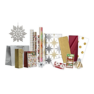 Jillson Roberts 6-Count Large 12.5" x 10" x 5" Gift Bags Available in 12 Solid Colors, Silver Matte