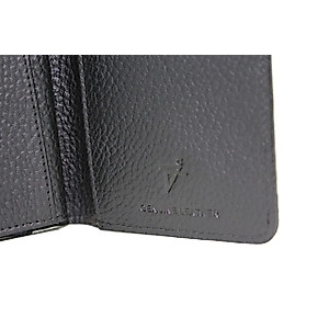 Juzar Tapal Collection Bifold Leather Wallet for Men with ID Window and Zipper Pocket, RFID Blocking, Thick and Durable Credit Card Holder (J277LCB-Long Chain Wallet)