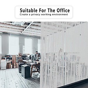 Finnez Window Film Privacy and Light Protection Sticker Film Frosted Look Static Cling for Home Office 11.8'' x 78.7''