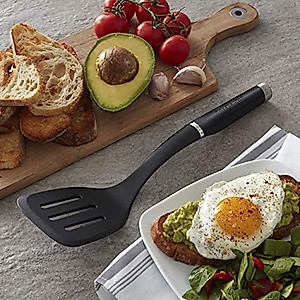 KitchenAid Gourmet Nylon Slotted Turner, one size, Matte Black