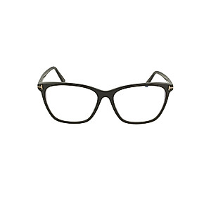 Eyeglasses Tom Ford FT 5762 -B 001 Shiny Black,"t" Logo/Blue Block Lenses