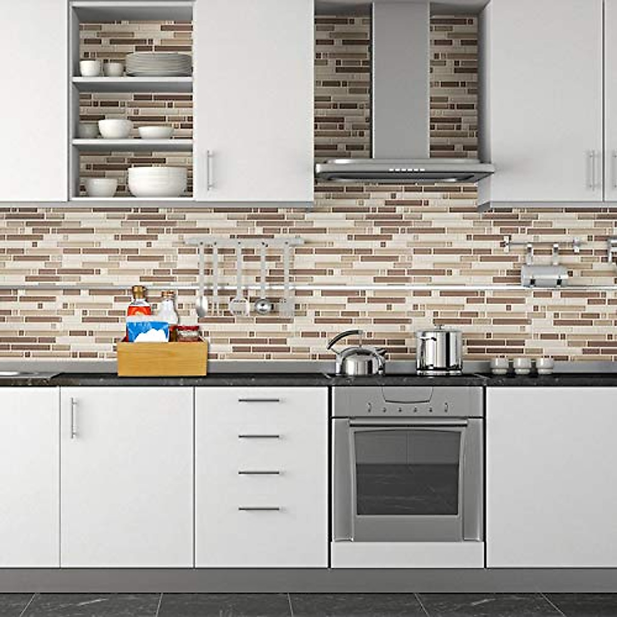 A Selected Pine Wood Organizer Open Box 4 Packs, 6x10 Wooden Storage Container with Handle for Bathroom and Kitchen