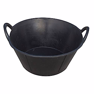Little Giant Rubber Utility Tub Durable & Versatile Rubber Tub (6.5 Gallon) (Item No. DF650D)