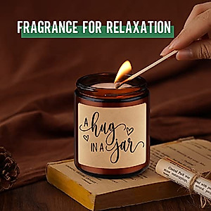 GSPY a Hug in a Jar Candle - Miss You Gifts, Mothers Day, Birthday Gifts for Women, Men, Mom, Friends - Sympathy Gift, Sending Hugs - Divorce, Get Well, Cancer, Grief, Thinking of You, Grieving Gifts