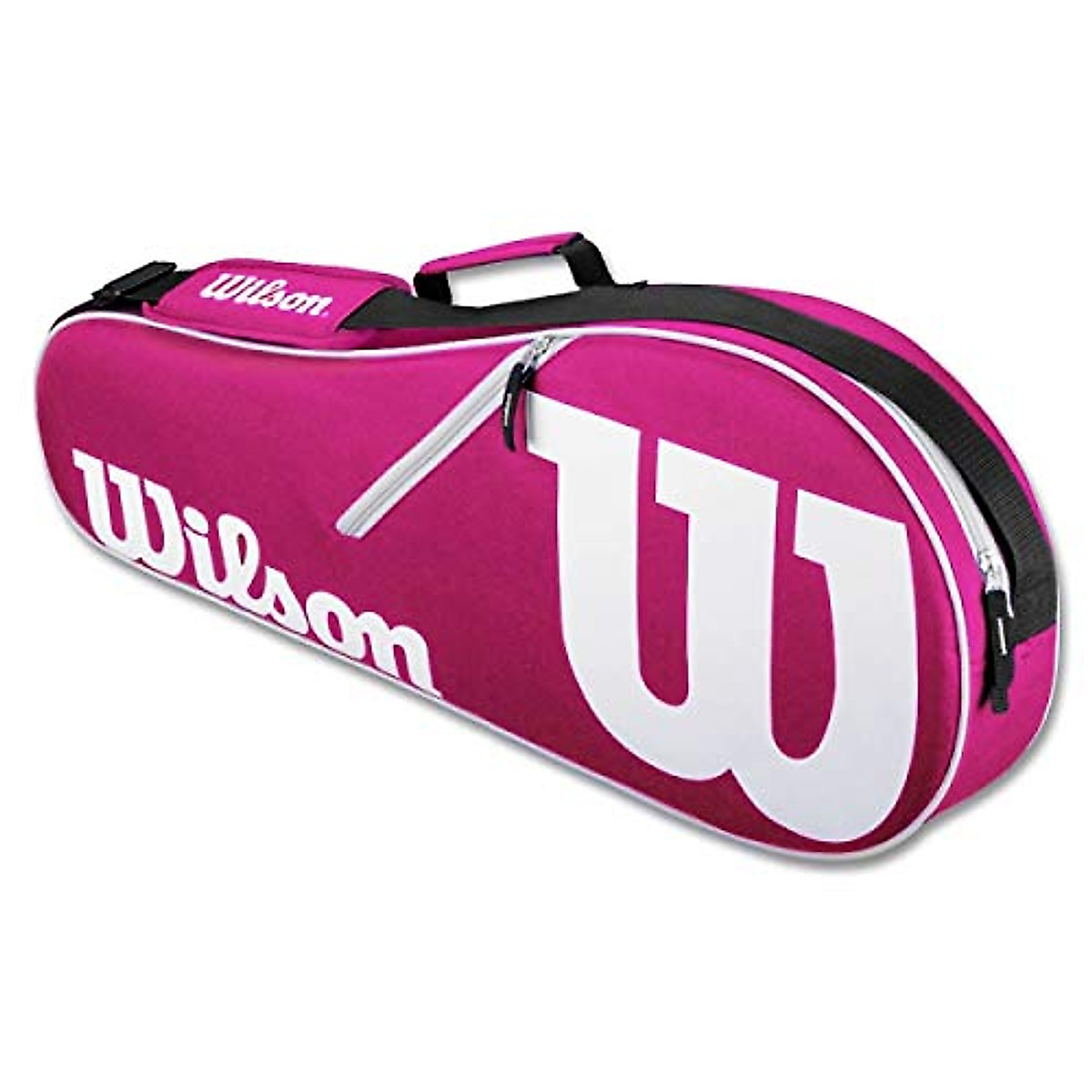 Wilson Energy XL 112 Pre-Strung Recreational Tennis Racquet Bundled with a Pink Advantage II Tennis Bag and a Can of Tennis Balls