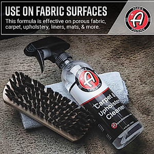 Adam's Carpet & Upholstery Cleaner (16oz) - Powerful Car Carpet Cleaner For Auto Detailing, Cloth, Upholstery & Fabric Interior Cleaner Solution, Stain Remover Shampoo For Car Seat, Floor Mats & More