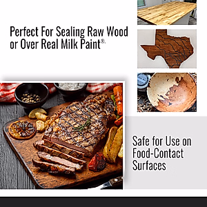 Real Milk Paint, Wood Wax for Wood Finishing, Unfinished Wood Furniture, Cutting Boards, Butcher Blocks, Food Grade, Vegan, 4 oz