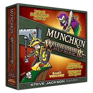 Steve Jackson Games Munchkin Warhammer Age of Sigmar Board Game (Base Game) | Adult, Kids, & Family Game | Fantasy Adventure Roleplaying Game | Ages 10+ | 3-6 Players | Avg Play Time 120 Mi n