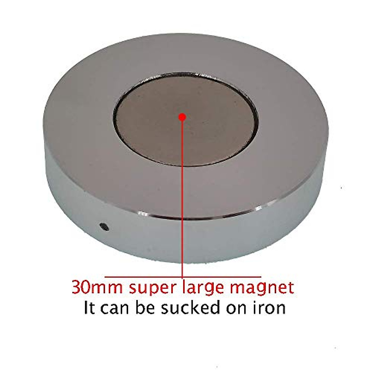 XMLEI Aluminum alloy high precision horizontal bubble universal high precision small level bubble level meter circular bubble correction Convenient and quick (Silver-blue - with magnetic-luminous)