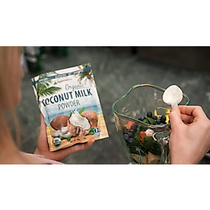 Opportuniteas Coconut Milk Powder - Non Dairy Vegan Creamer For Coffee, Tea, Smoothies, Yogurt & Cooking - Full Fat & Unsweetened For Keto & Paleo Diet - Dried & Powdered at a Low Temperature
