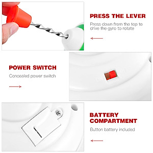 TOYANDONA 1pcs Light Up Spinning Top Toy, Flashing Gyroscope Toys with Music and Lights for Boy and Girl Birthday